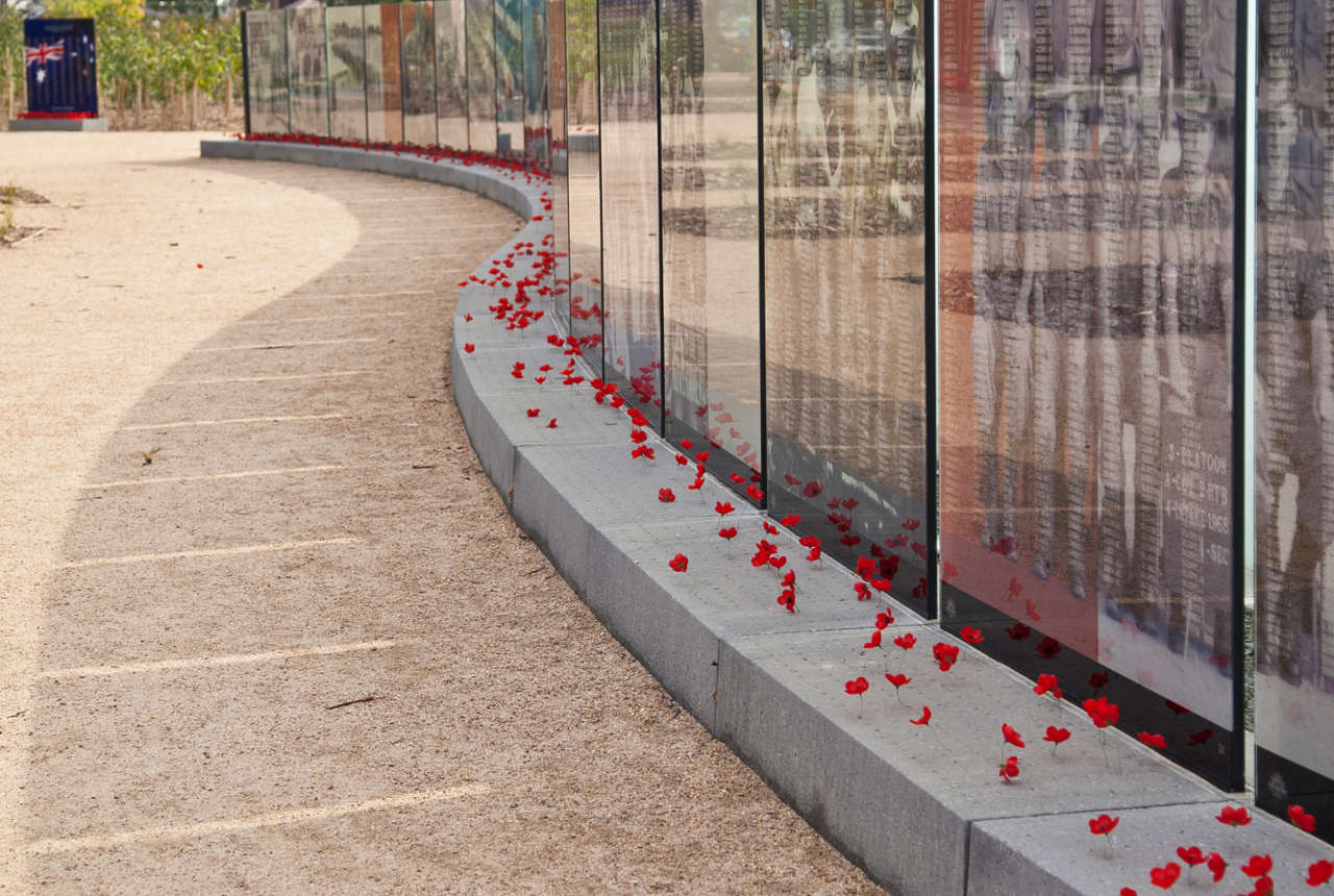 Vietnam Veterans Walk | Custom concrete plinth | SVC Civil